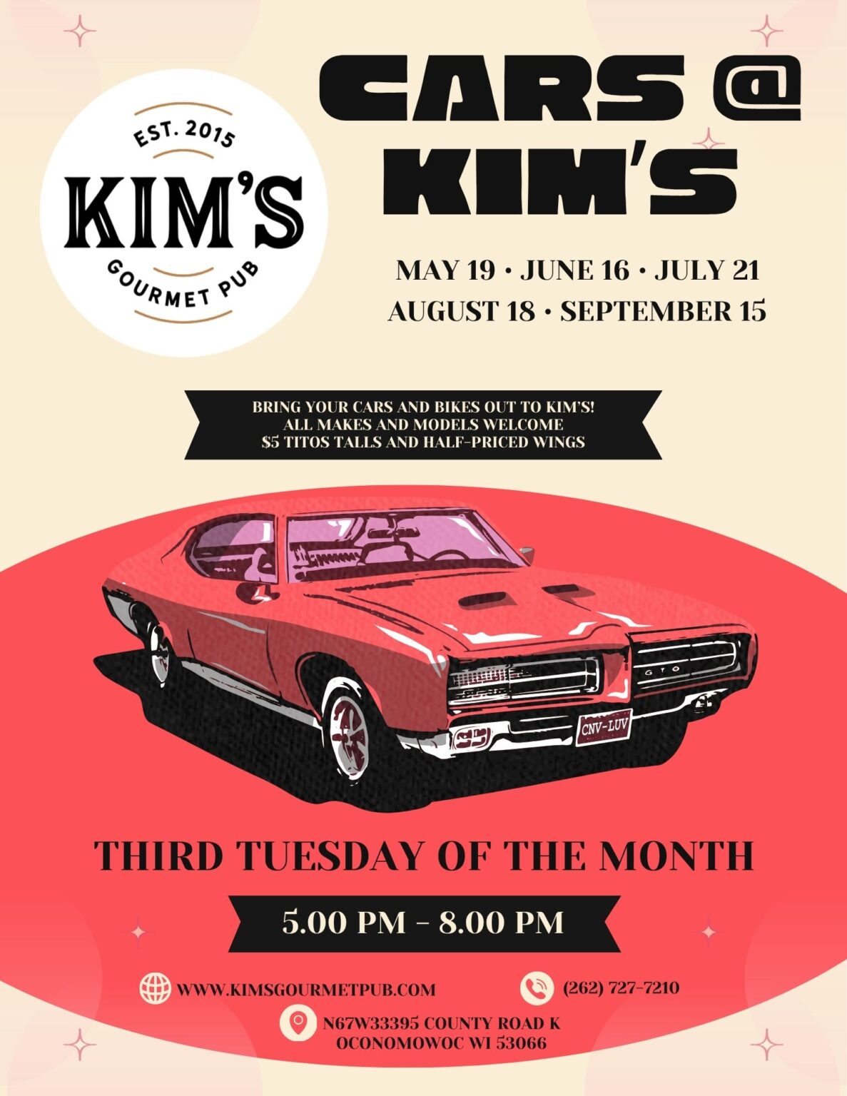Cars at Kim's • Lake Country Family Fun